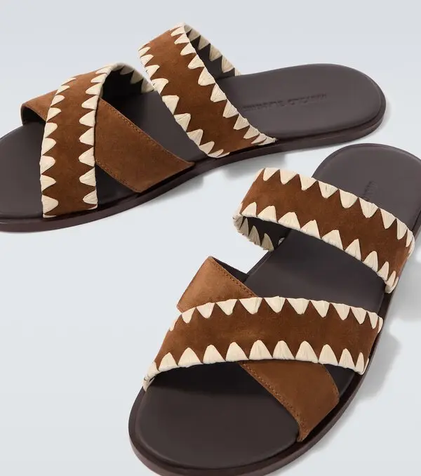 Manolo Blahnik Nello Suede Slides