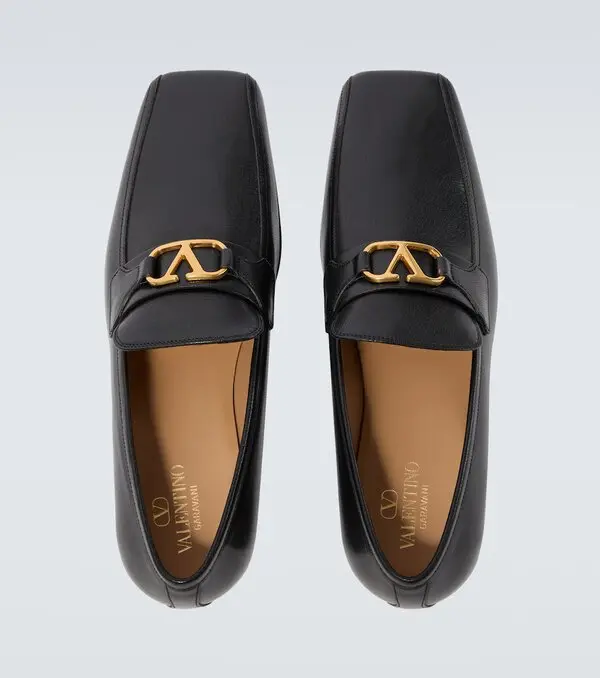 Valentino Garavani Vlogo Leather Loafers