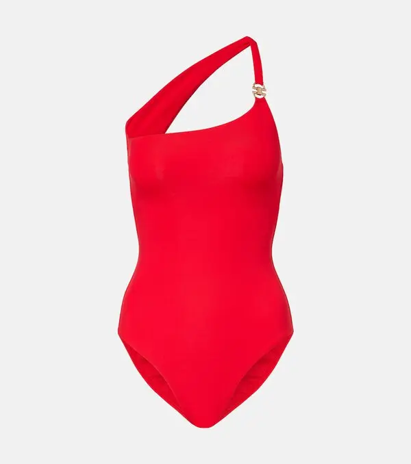 Melissa Odabash Seychelles Embellished One Piece Swimsuit - Red