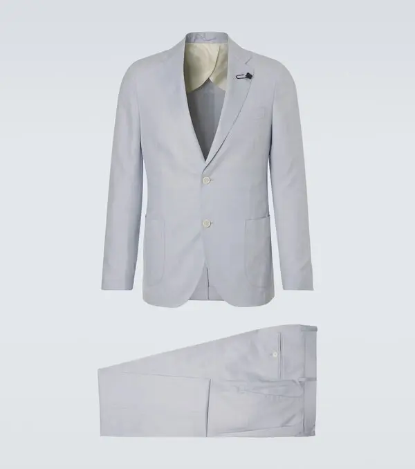 LARDINI Wool, Silk And Linen Suit