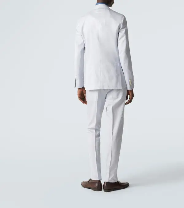 LARDINI Wool, Silk And Linen Suit