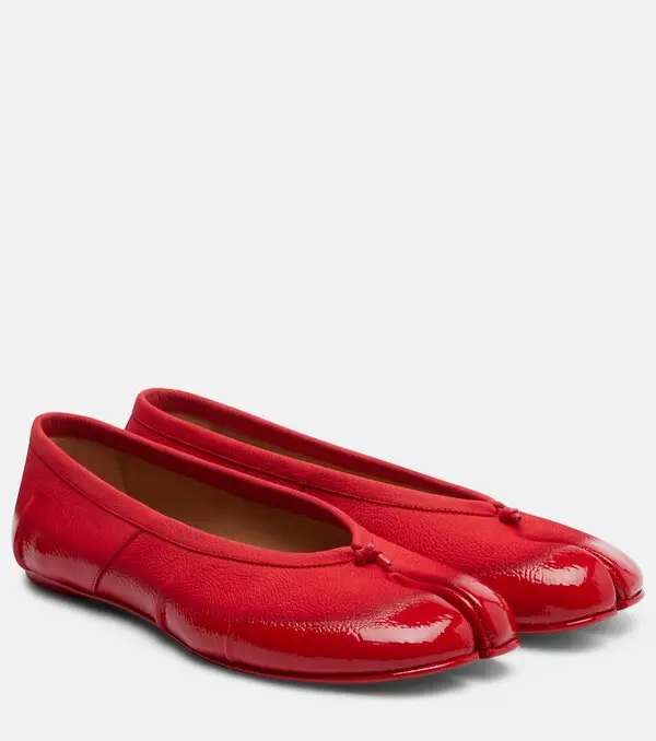 MAISON MARGIELA Tabi Patent Leather Ballet Flats