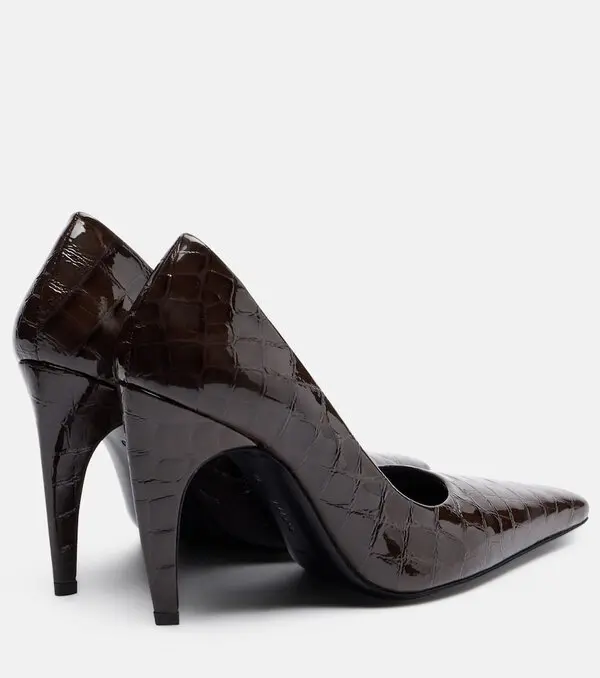 JUDE Fame 105 Croc-embossed Leather Pumps