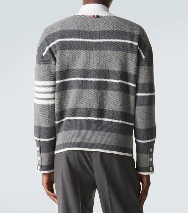 Thom Browne Striped Cotton Cardigan