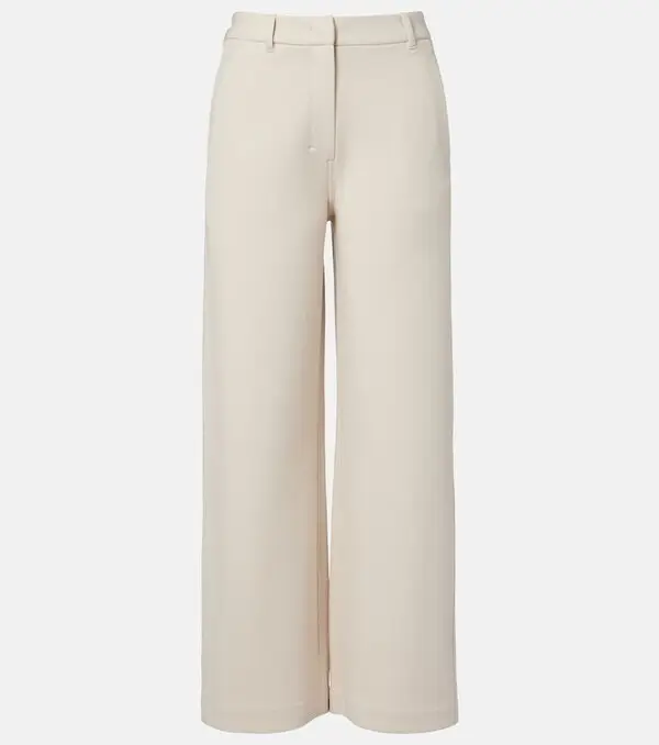 Max Mara Caucaso Cotton-blend Wide-leg Pants - White