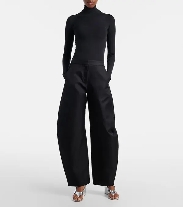 Alaïa Cube Mirrored Wedge Thong Sandals