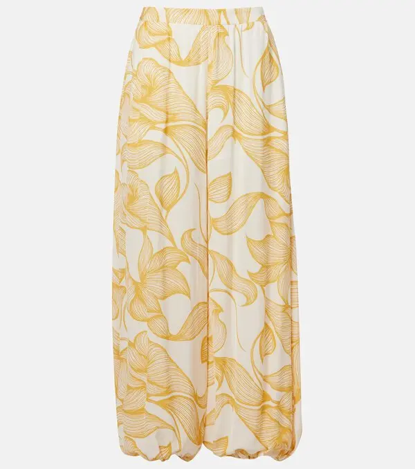 ADRIANA DEGREAS Printed Balloon Pants - Yellow