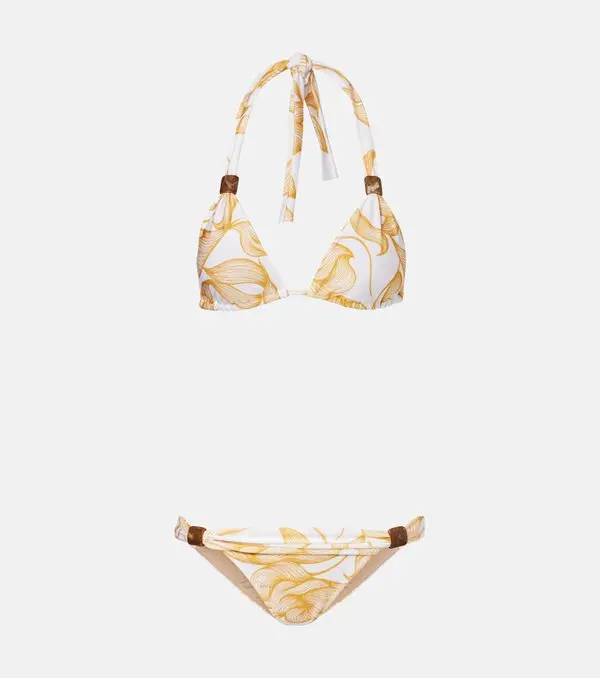 ADRIANA DEGREAS Printed Two-piece Bikini Set - Yellow