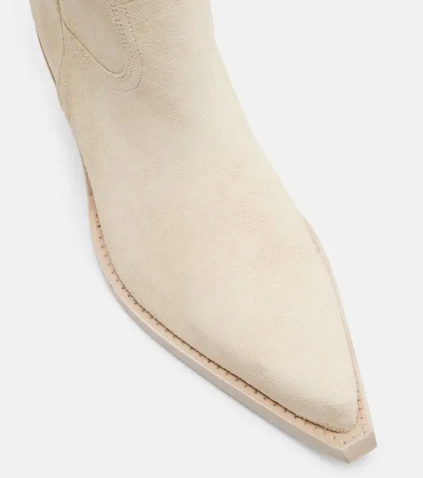 Paris Texas Dakota Suede Ankle Boots - Beige