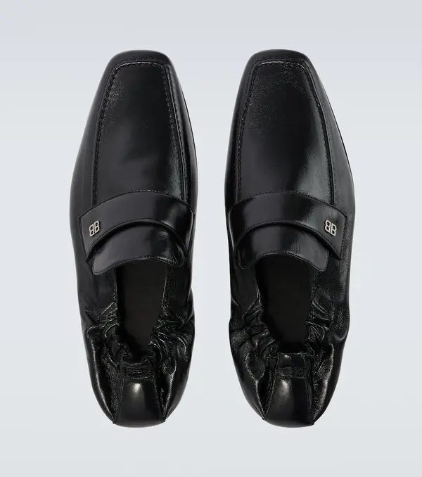 Balenciaga Palermo Leather Loafers - Black