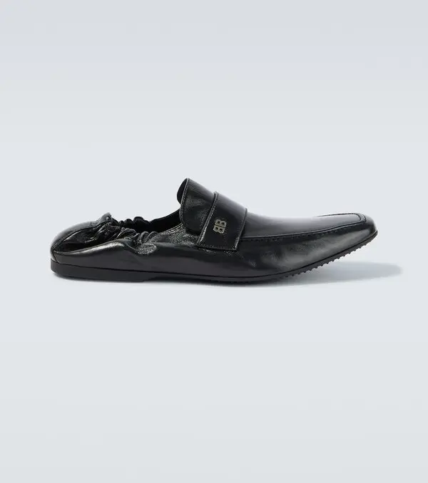 Balenciaga Palermo Leather Loafers - Black