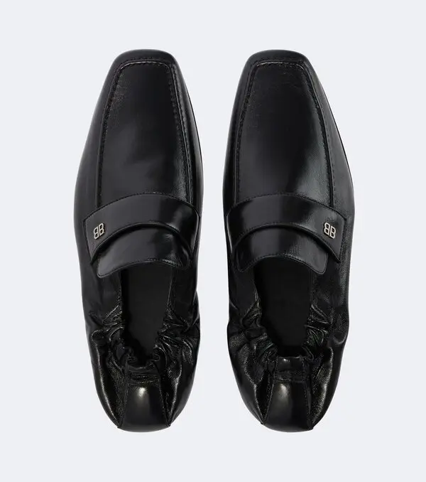 Balenciaga Palermo Leather Loafers - Black