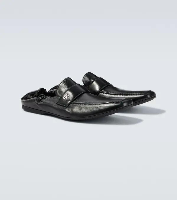 Balenciaga Palermo Leather Loafers - Black