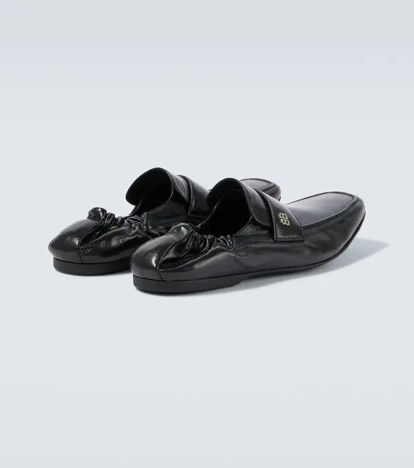 Balenciaga Palermo Leather Loafers - Black