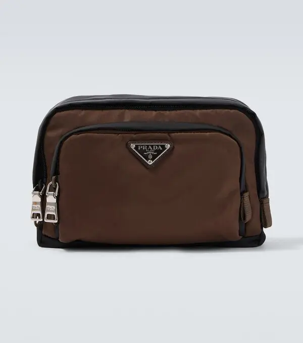 Prada Re-nylon Pouch - Brown