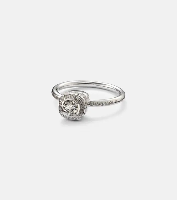 Pomellato Nudo Petit 18kt White Gold Ring With Diamonds - Silver