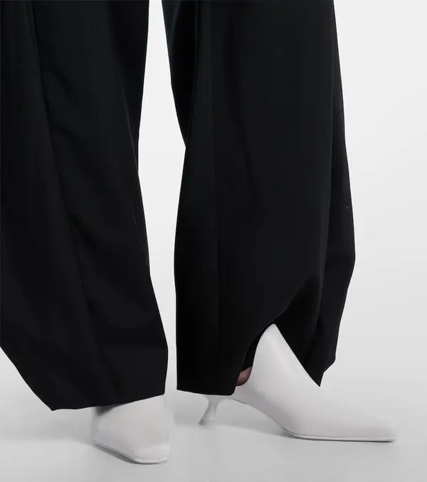 Loewe Emily Leather Mules - White