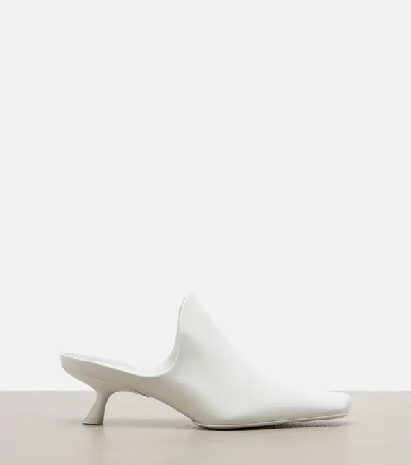 Loewe Emily Leather Mules - White