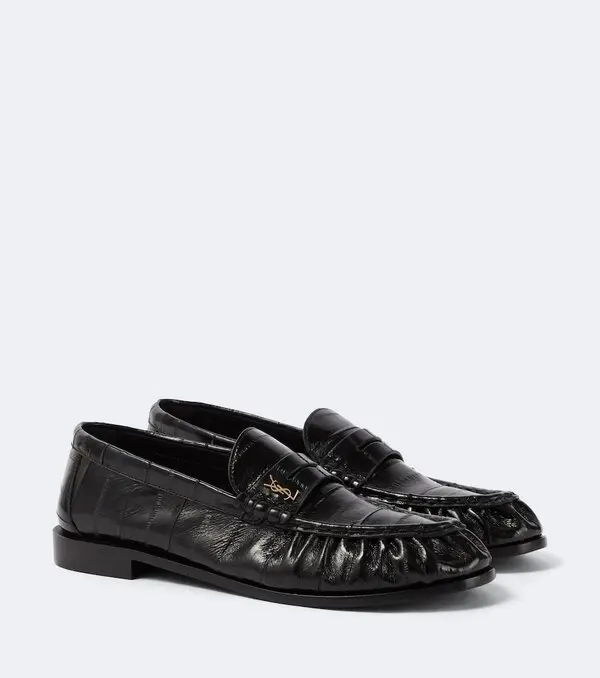 Saint Laurent Le Loafer Eel Leather Loafers - Black