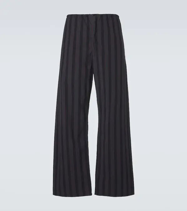 MAISON MARGIELA Striped Wide-leg Pants - Grey