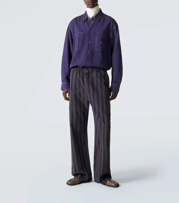 MAISON MARGIELA Striped Wide-leg Pants