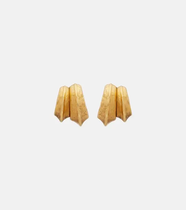 Saint Laurent Double Blade Clip-on Earrings - Gold