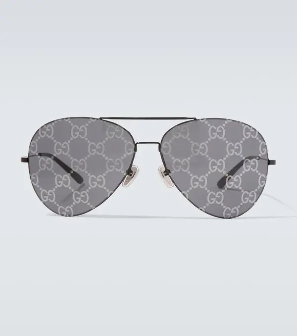 Gucci Gg Aviator Sunglasses - Black