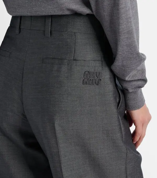 Miu Miu Mohair And Wool Straight Pants