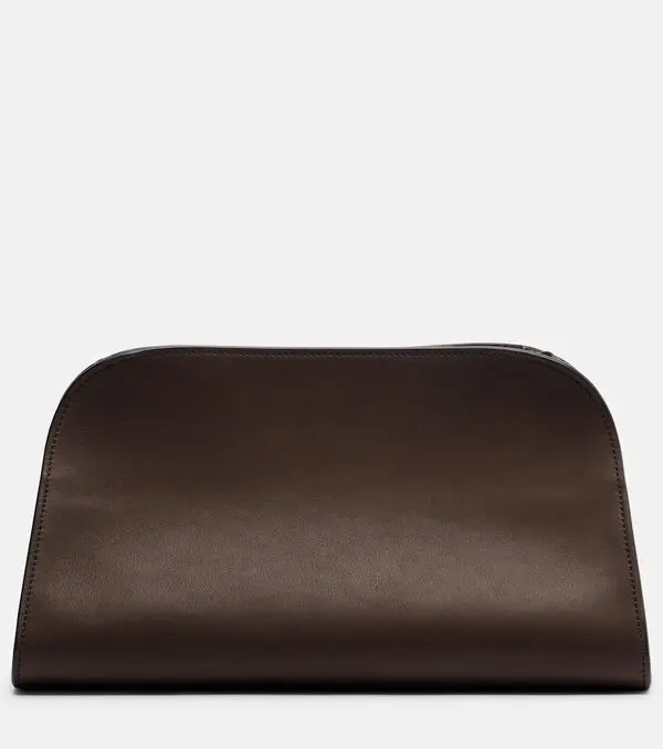 THE ROW Peggy Small Leather Clutch