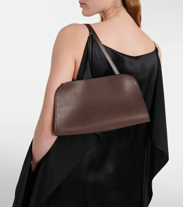THE ROW Peggy Small Leather Clutch