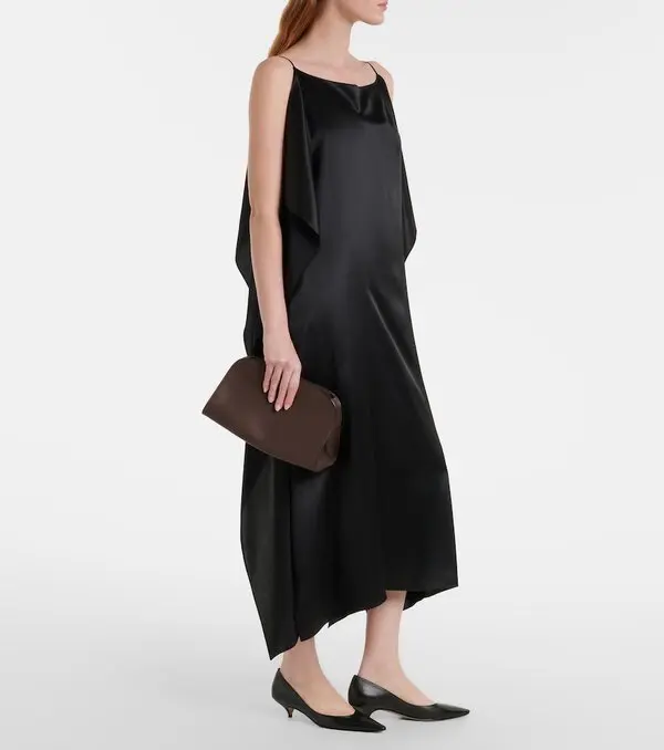 THE ROW Peggy Small Leather Clutch