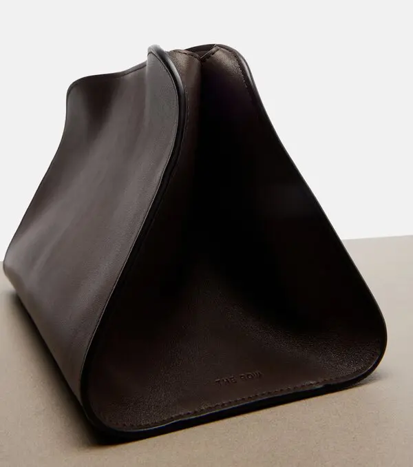 THE ROW Peggy Small Leather Clutch