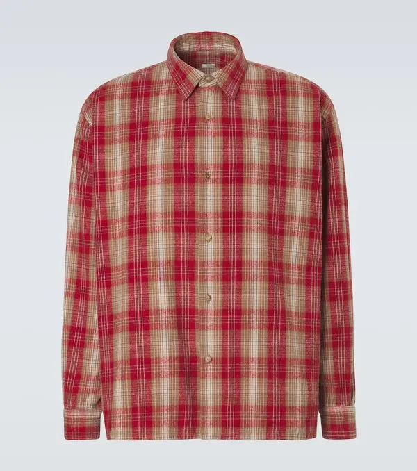 A.PRESSE Vintage Cotton And Silk Twill Shirt - Red