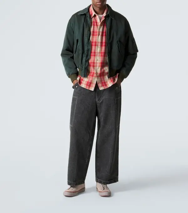 A.PRESSE Vintage Cotton And Silk Twill Shirt - Red