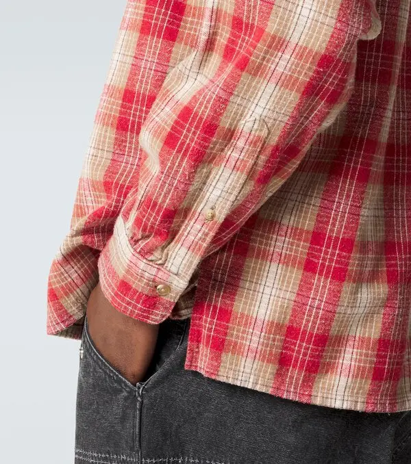 A.PRESSE Vintage Cotton And Silk Twill Shirt - Red