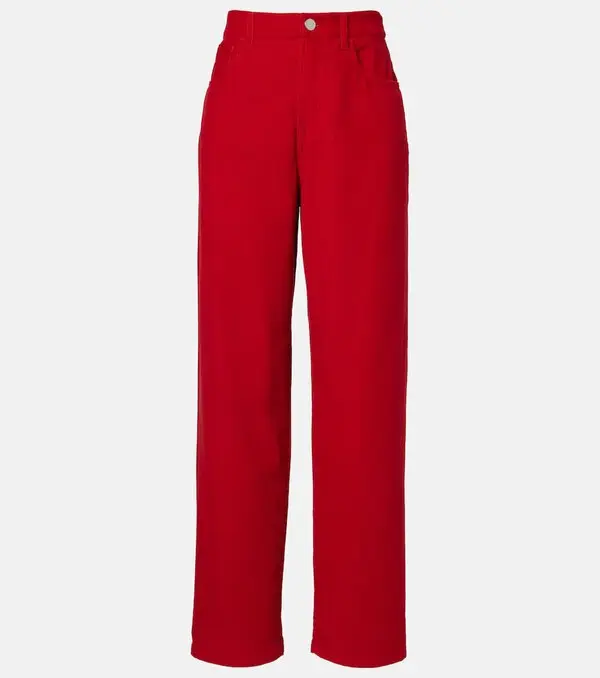 RÓHE Cotton Corduroy Wide-leg Pants - Red