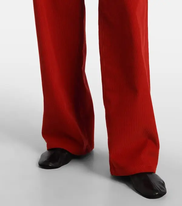 RÓHE Cotton Corduroy Wide-leg Pants - Red