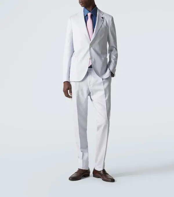 LARDINI Wool, Silk And Linen Suit