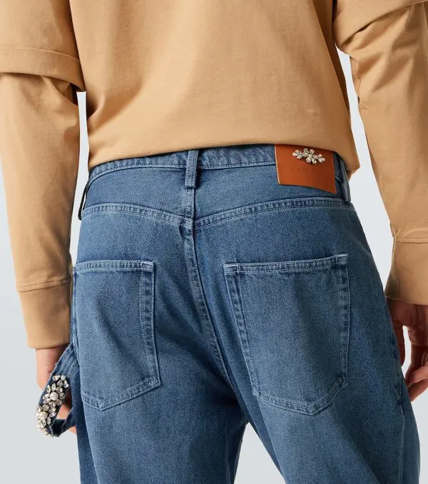 Simone Rocha Crystal-embellished Straight Jeans
