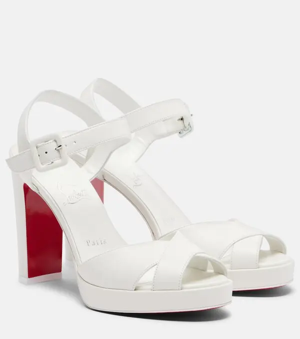 CHRISTIAN LOUBOUTIN Cora Leather Sandals - White