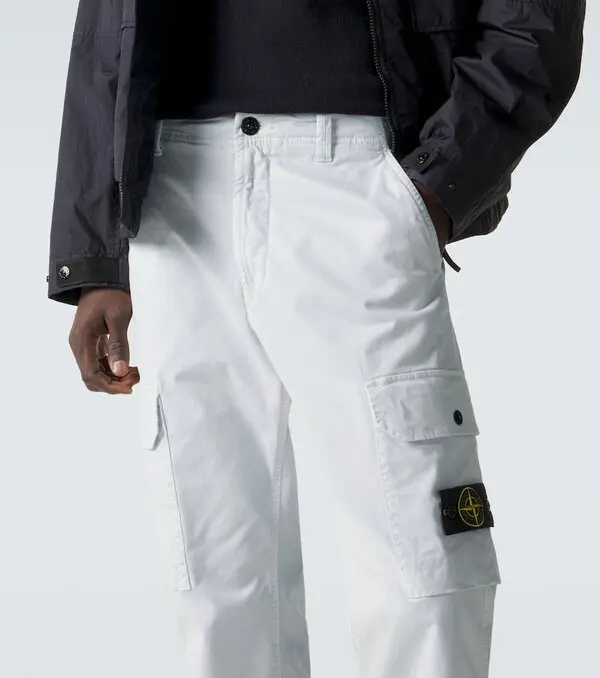 Stone Island Compass Cotton Twill Cargo Pants