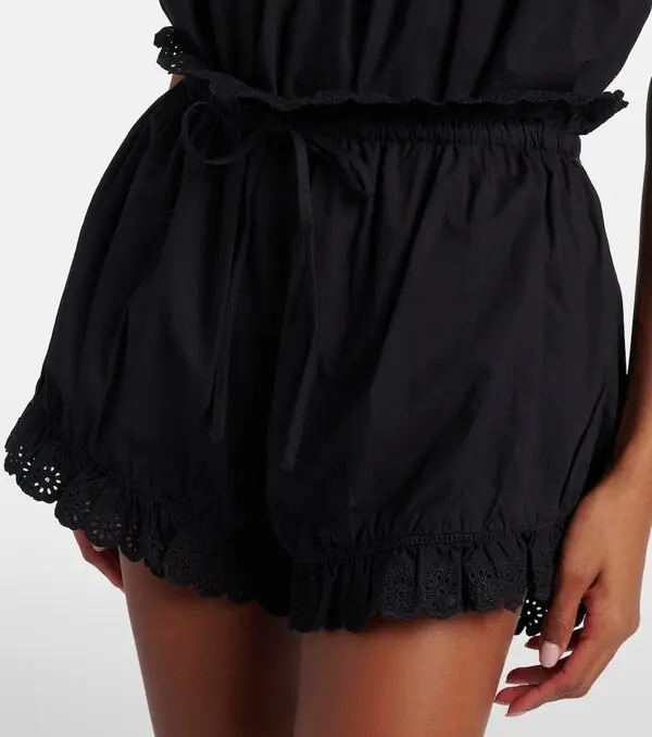 Posse Ezra Broderie Anglaise Cotton Shorts