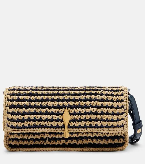 CHRISTIAN LOUBOUTIN Bettina Mini Crochet Clutch - Beige