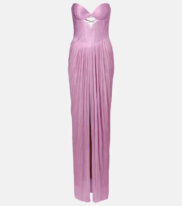 MARIA LUCIA HOHAN Stephanie Silk Tulle Gown - Pink