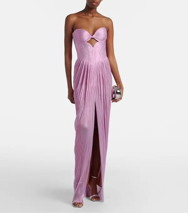 MARIA LUCIA HOHAN Stephanie Silk Tulle Gown - Pink