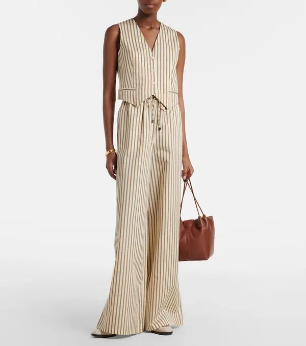 Max Mara Fauno Striped Vest - White