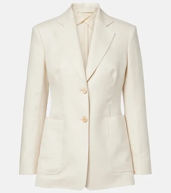 Max Mara Volontà Linen Blazer - White