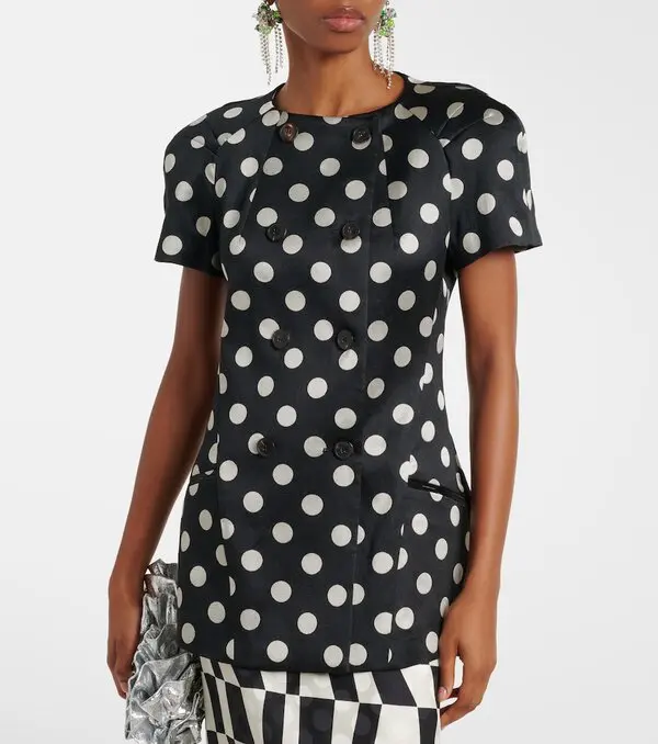 Dries Van Noten Polka-dot Double-breasted Blazer