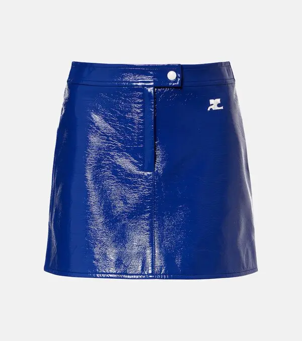 COURREGES Courrèges Reedition Vinyl Mini Skirt - Blue