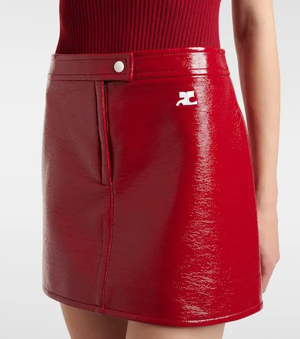 COURREGES Courrèges Re-edition Vinyl Mini Skirt - Red